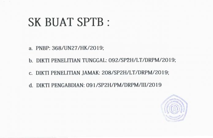 Surat Keputusan Buat SPTB – LPPM UNS